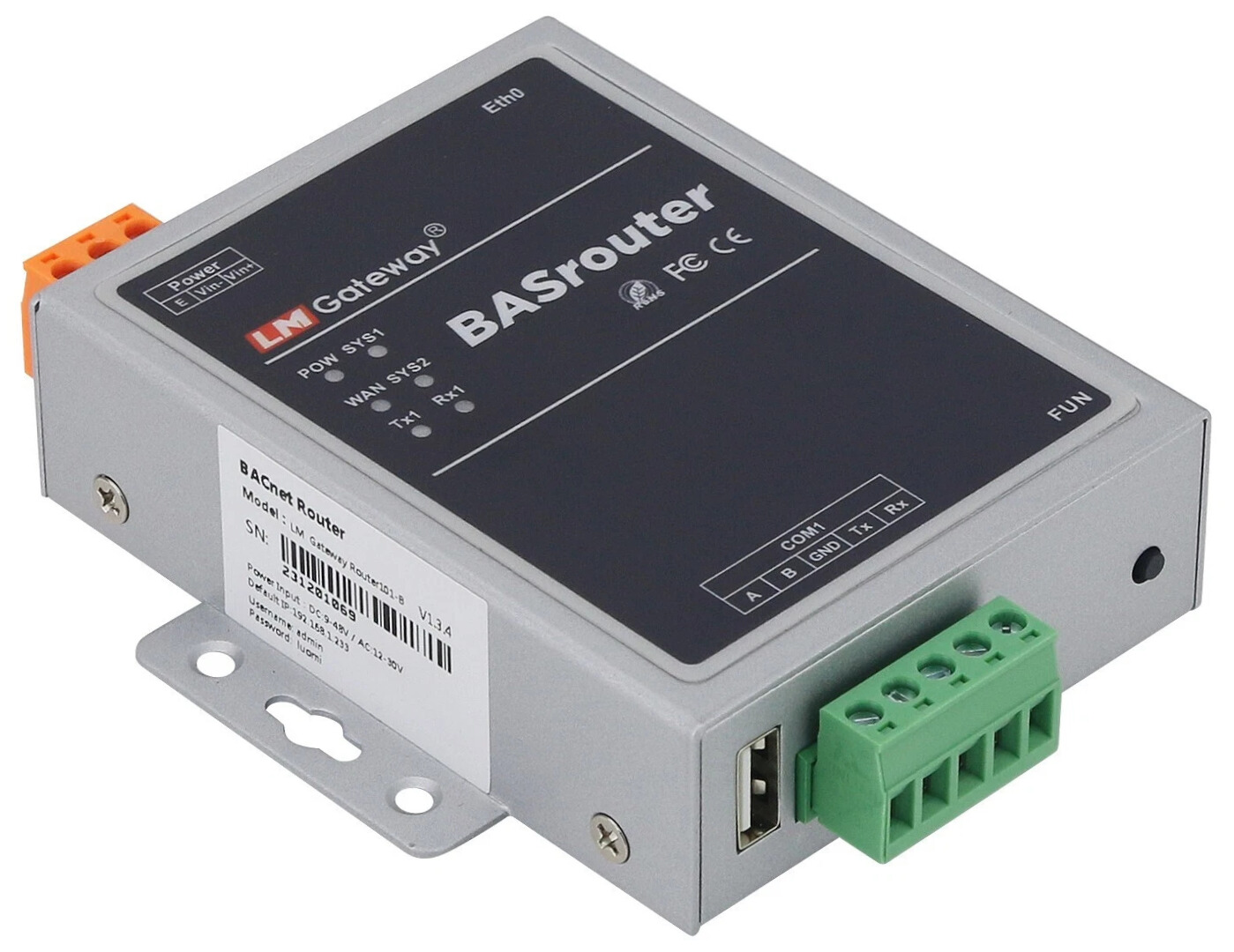 LM Router101-B BACnet Router – BACnet MSTP to BACnet IP - Moxa ...